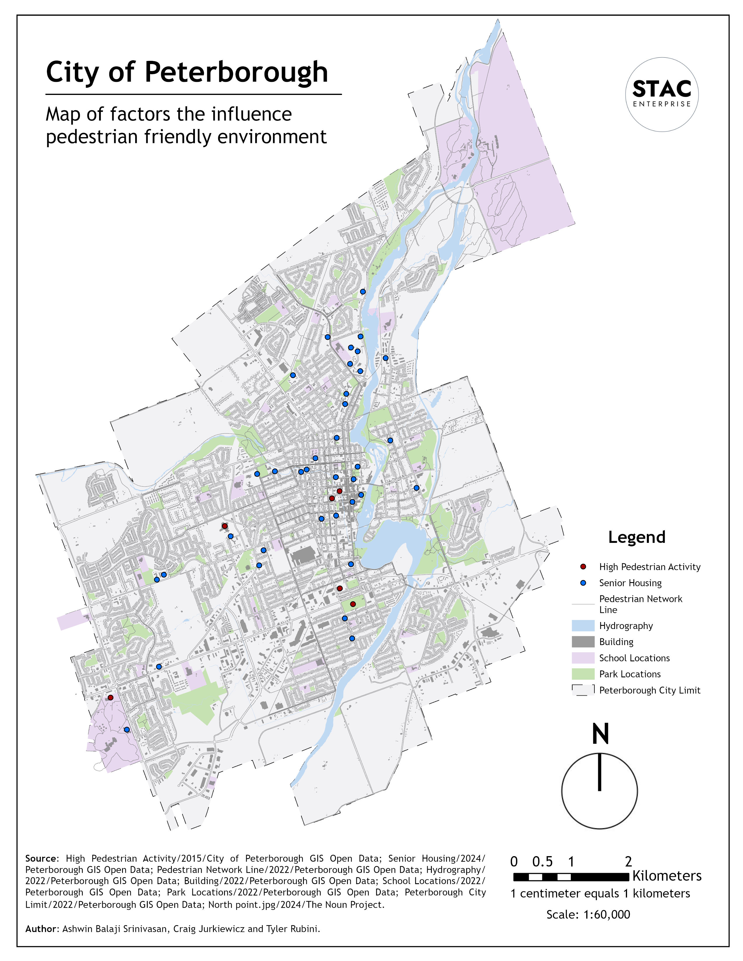 Walkability Index For The City of Peterborough